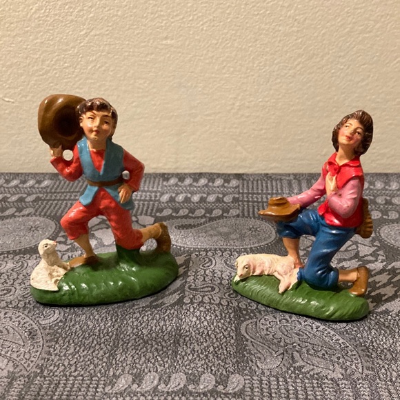 Accents | Vintage Painted Italian Chalkware Shepherds | Poshmark